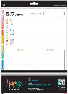 The Happy Planner - Me and My Big Ideas - Big Filler Paper - Happy ...