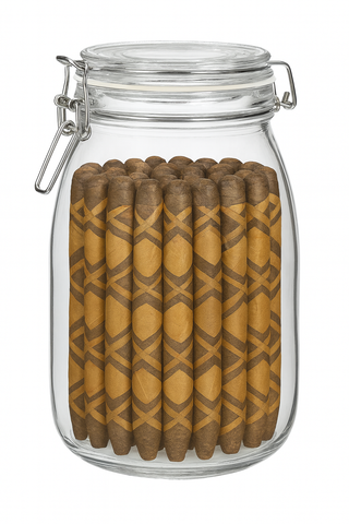 Glass Jar Humidor - www.cigarbundlesofmiami.com
