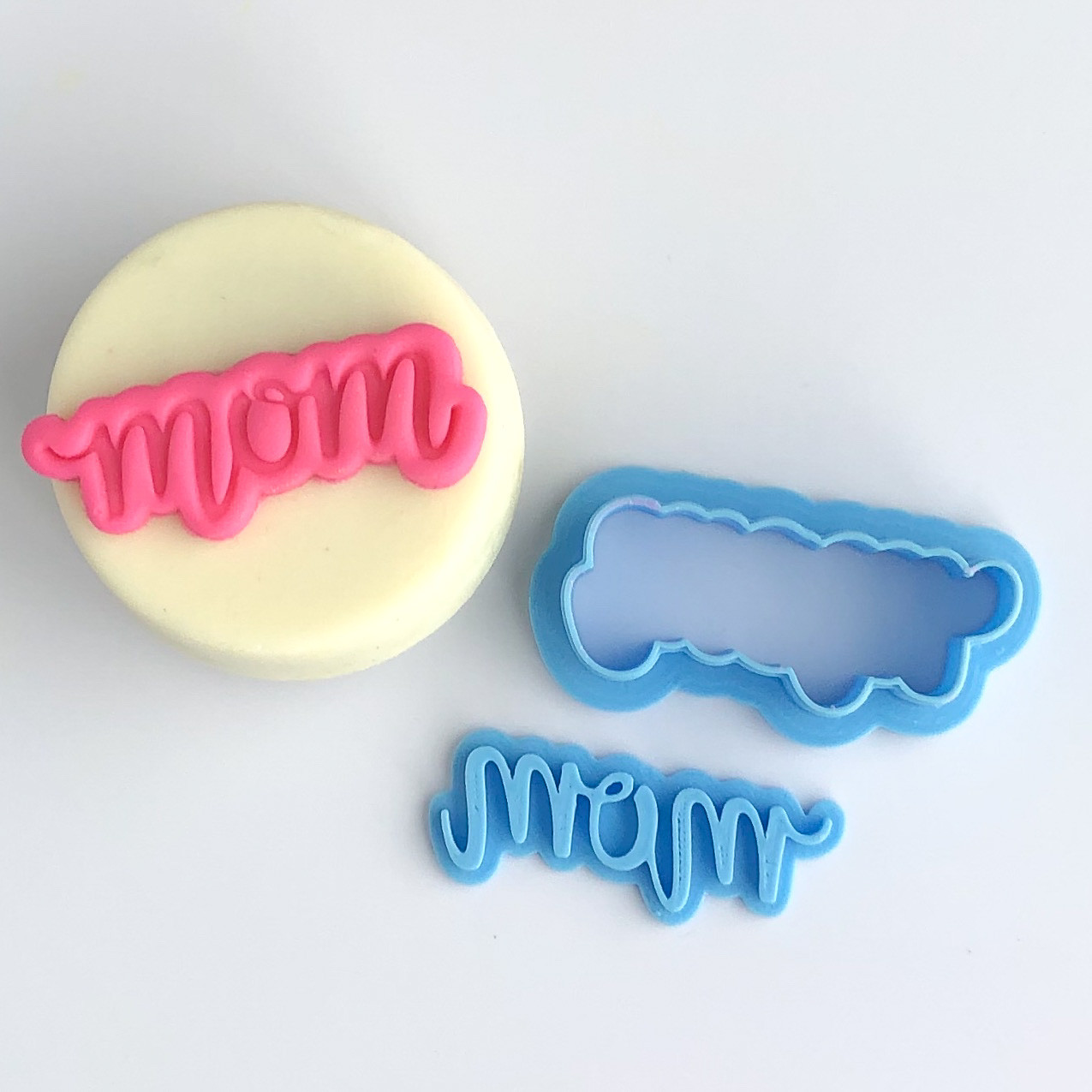 Dad Fondant stamp and cutter set (SMALL Fits Oreos) - Christines Molds