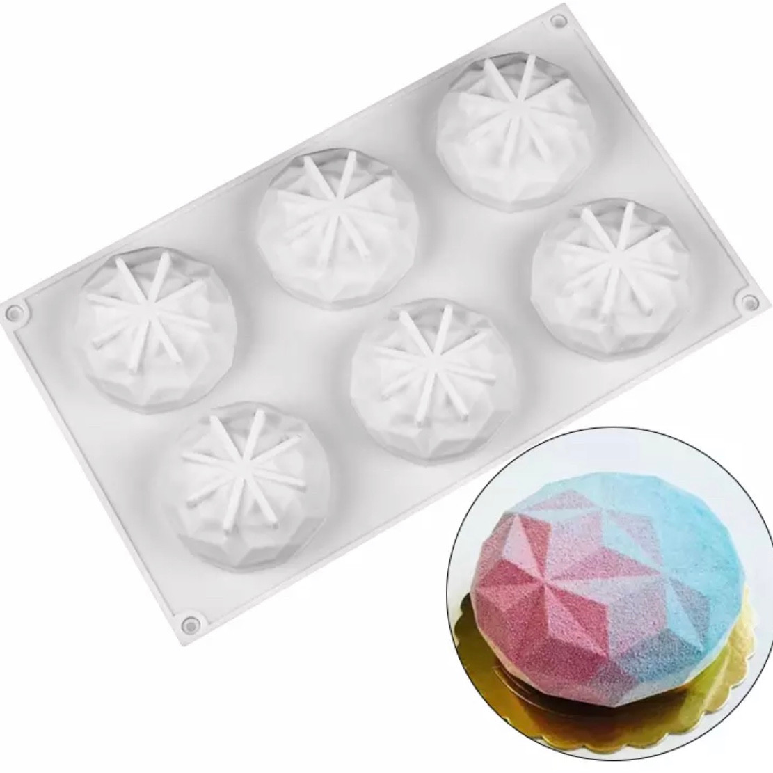 Geometric Heart Popsicle Cake Slice Ice Cream Silicone Mold ...