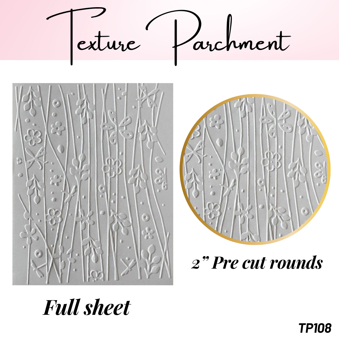 Flower Textured Parchment paper - TP108 - Christines Molds