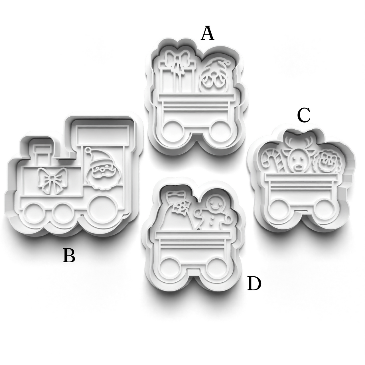 Christmas Train Cookie cutter Set - 0707 - Christines Molds
