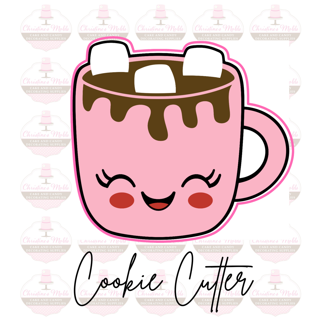 Mug of coco Christmas Cookie Cutter - Christines Molds