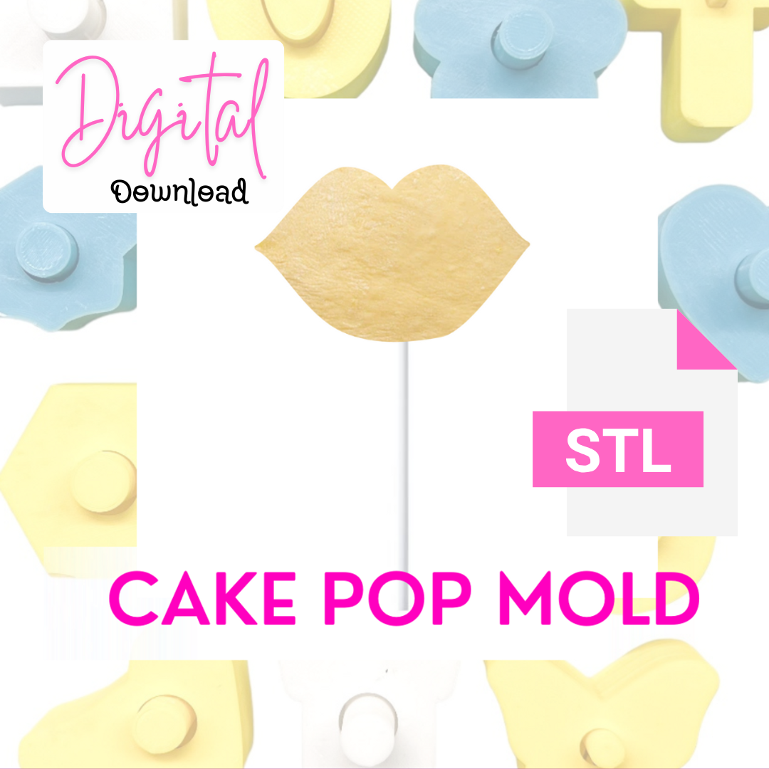 Digital Download Lips Cake pop mold STL FILE - Christines Molds