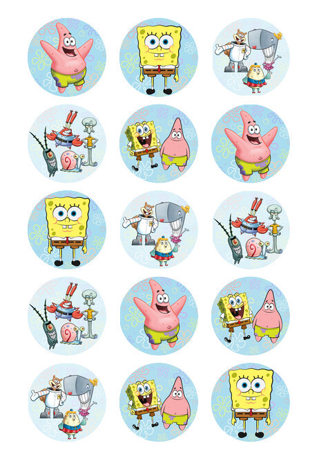 SpongeBob Image edible image -em1018 - Christines Molds