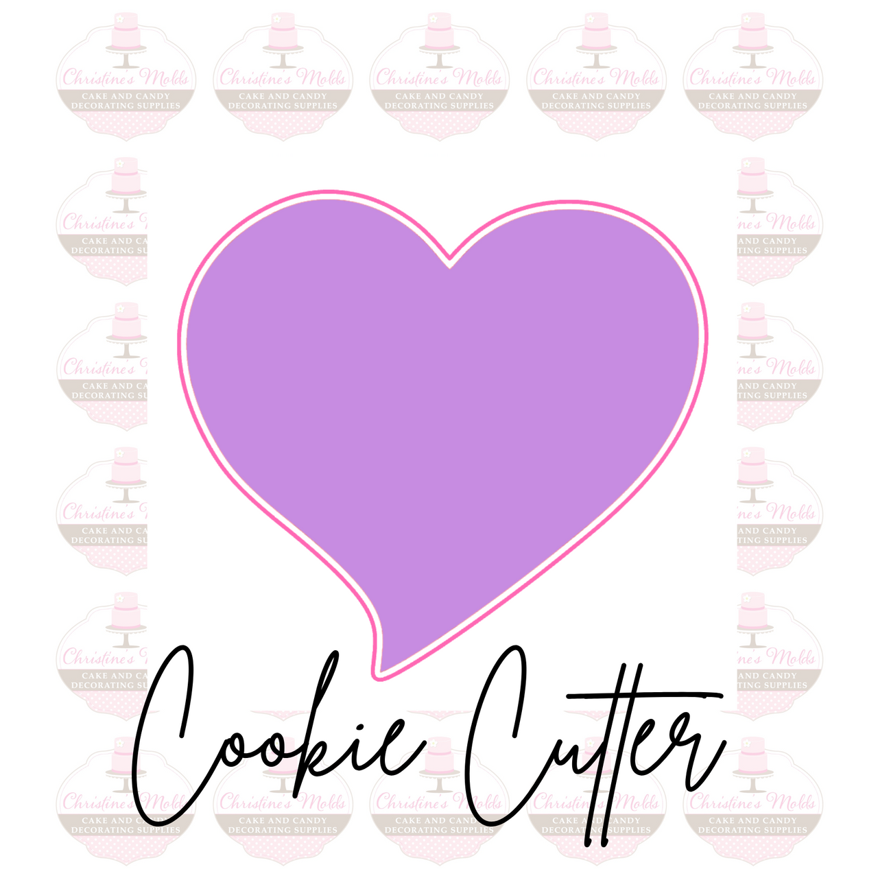Heart Valentines Cookie Cutter Style 1 - Christines Molds