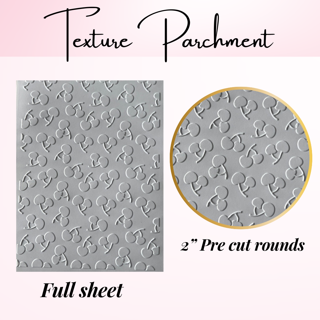 Cherry Textured Parchment paper - TP179 - Christines Molds