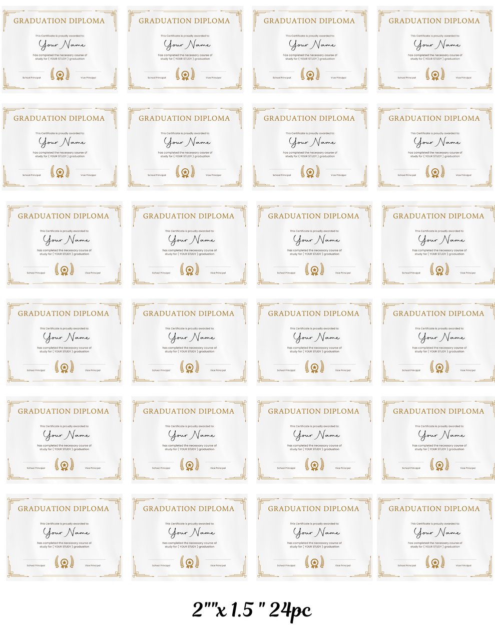 Diploma Custom Graduation Certificate Image edible image (not cut ...