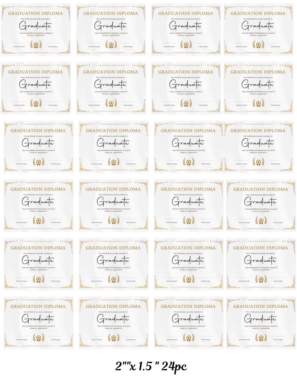 Generic Diploma Graduation Certificate Image edible image (not cut ...