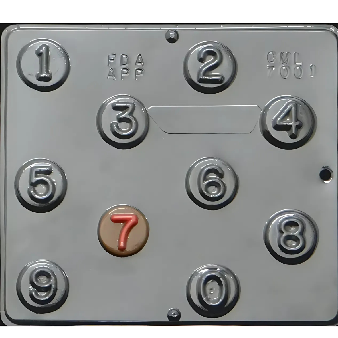Numbers on Circle Chocolate Candy Mold - Christines Molds