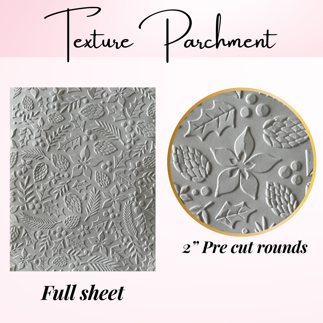 Christmas Textured Parchment paper - TP185 - Christines Molds