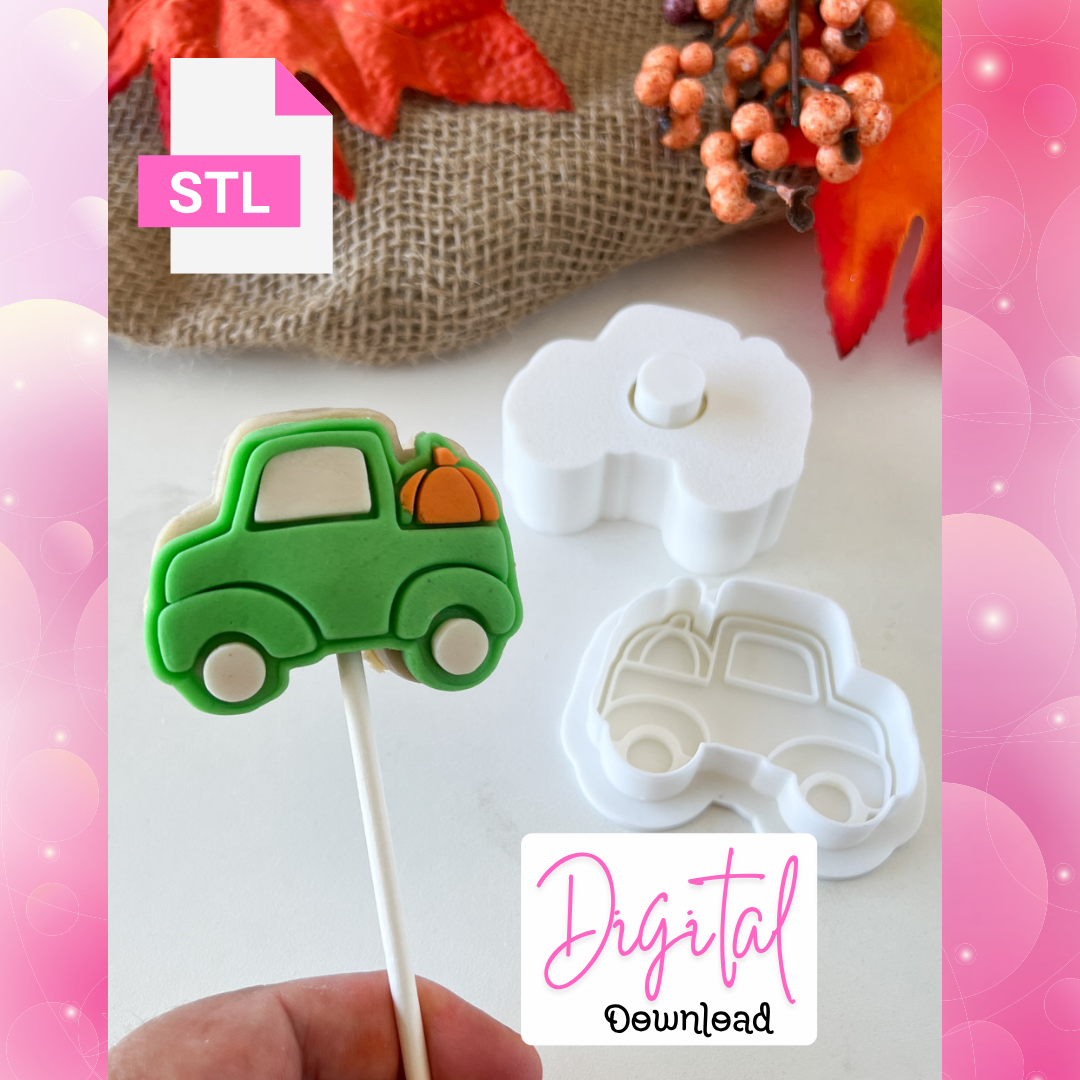 Digital Download Pumpkin Truck Cake pop with matching embosser and ...