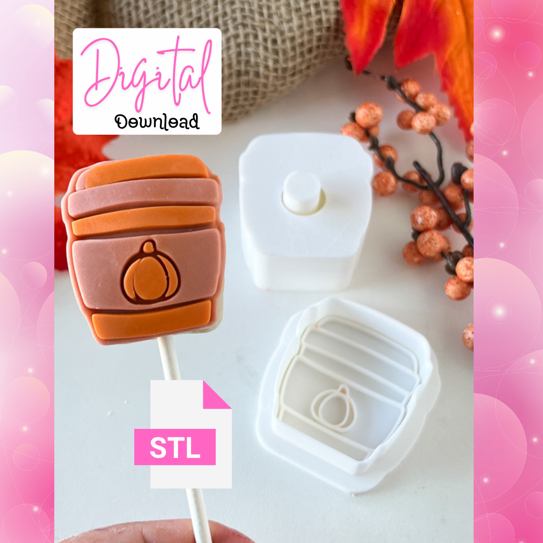 Digital Download Pumpkin Latte Coffee Cake pop with matching embosser ...