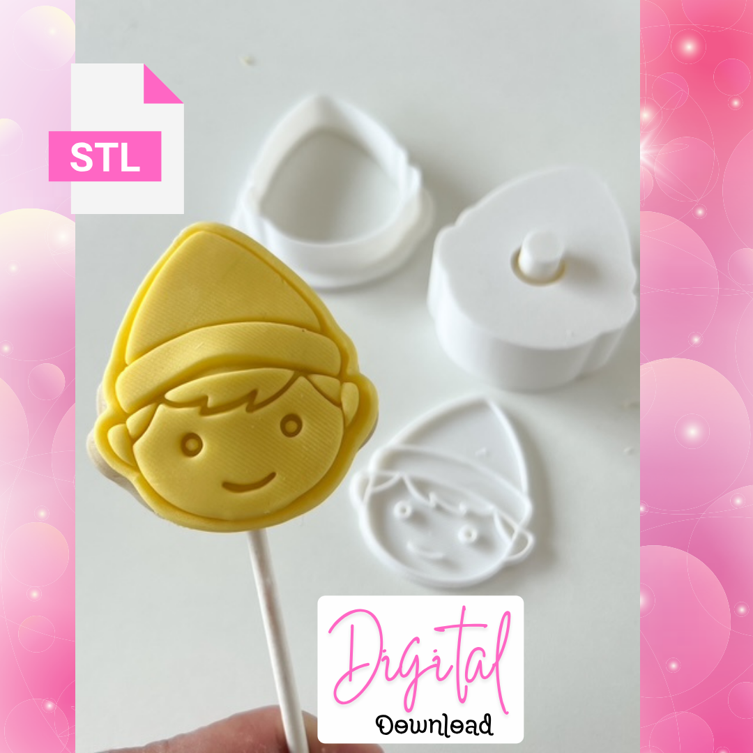 Digital Download Elf Cake pop with matching embosser and Cutter Set ...