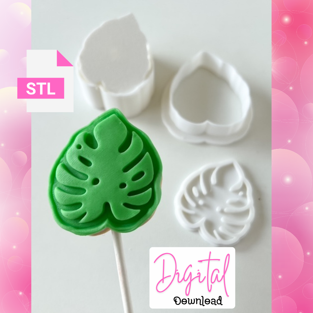 Digital Download Monstera Cake pop with matching embosser and Cutter ...