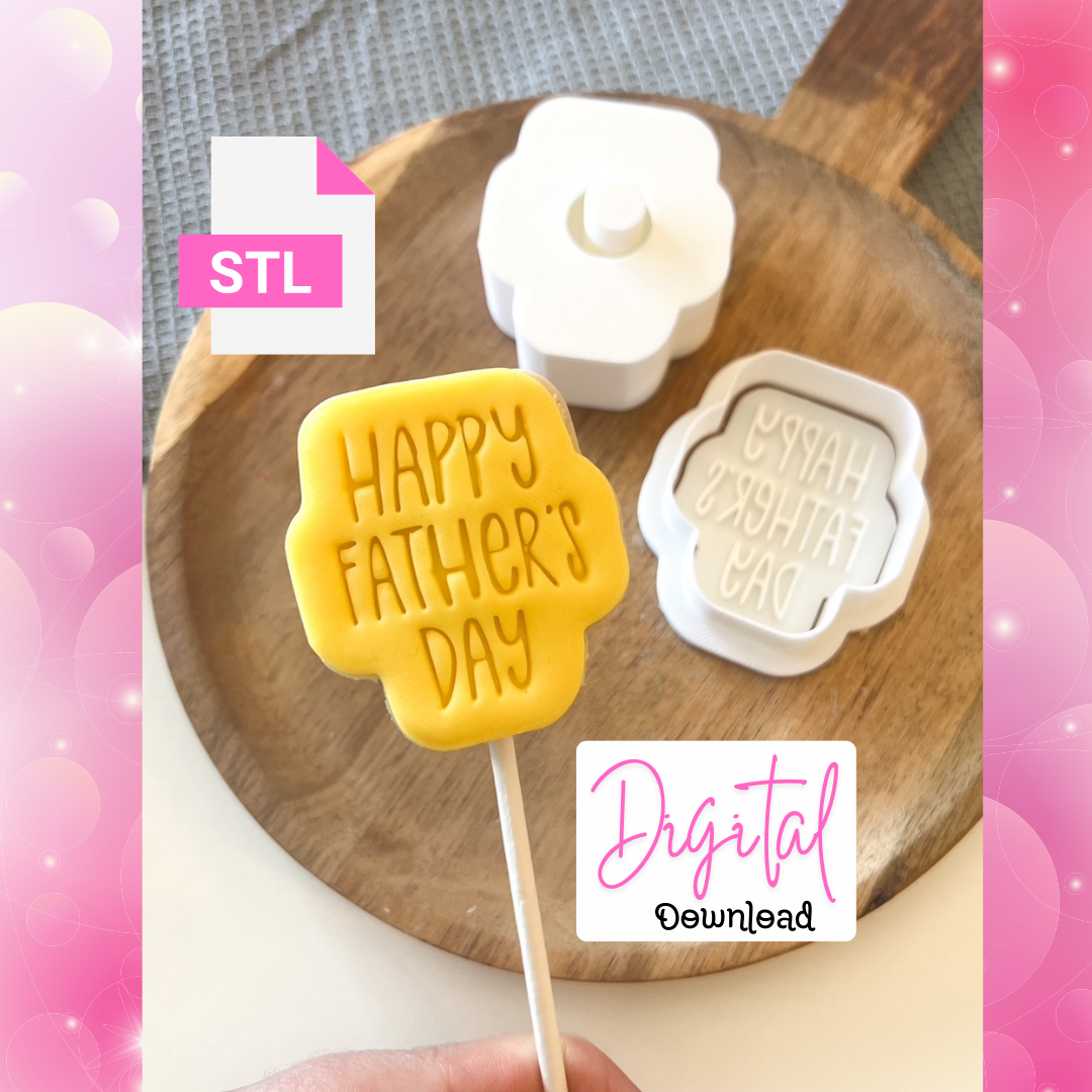 Digital Download Happy Father's Day Cake pop with matching embosser and ...