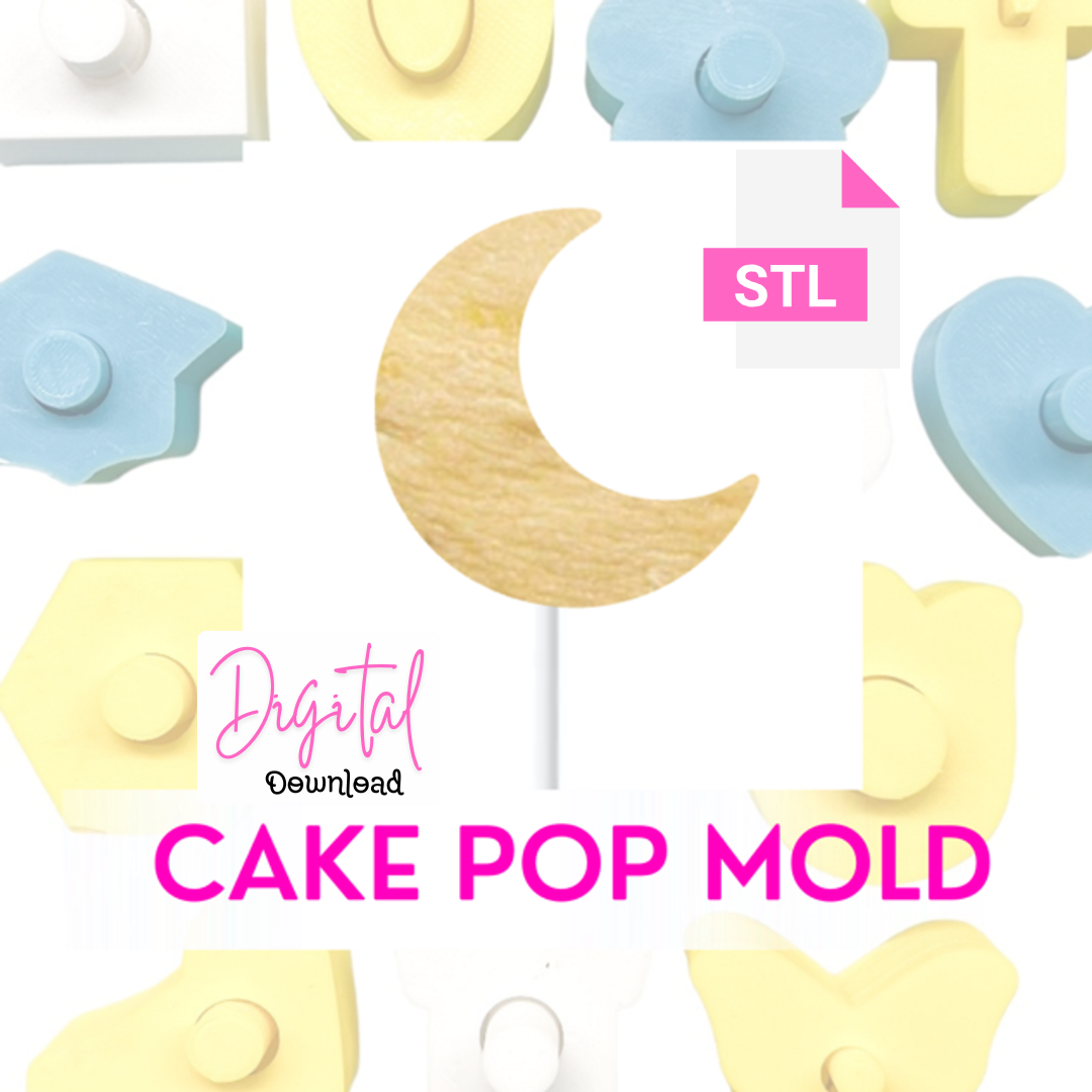 Digital Download Moon Cake pop mold STL FILE - Christines Molds