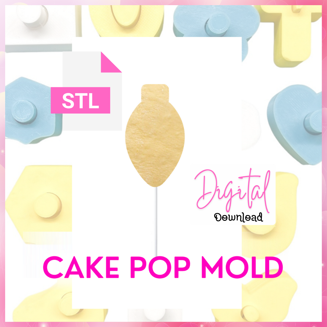 Digital Download Light Bulb Cake pop mold STL FILE - Christines Molds