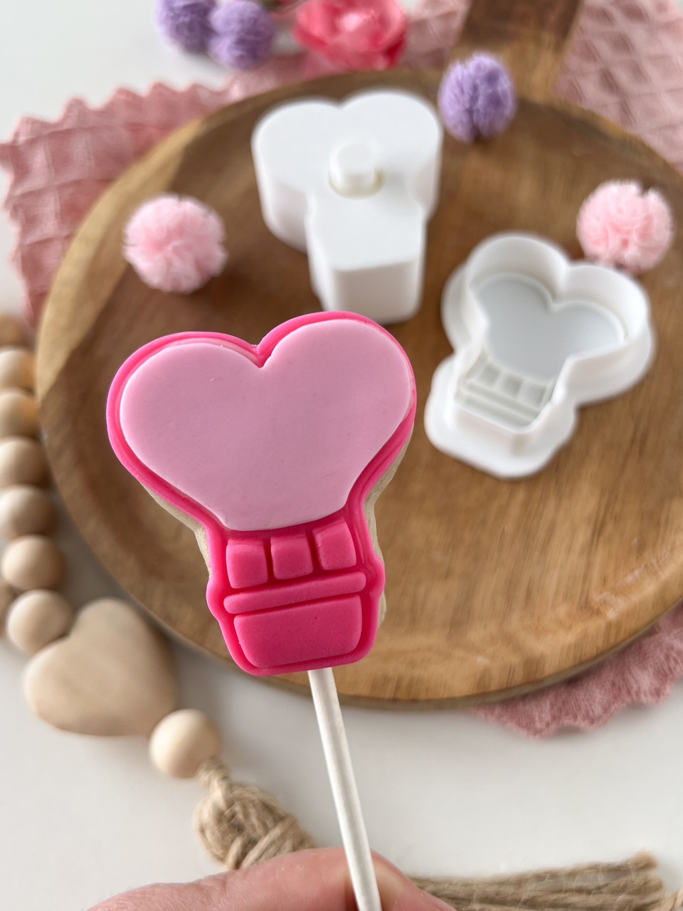 Hot Air balloon Cake pop Fondant embosser and cutter Mold Set ...