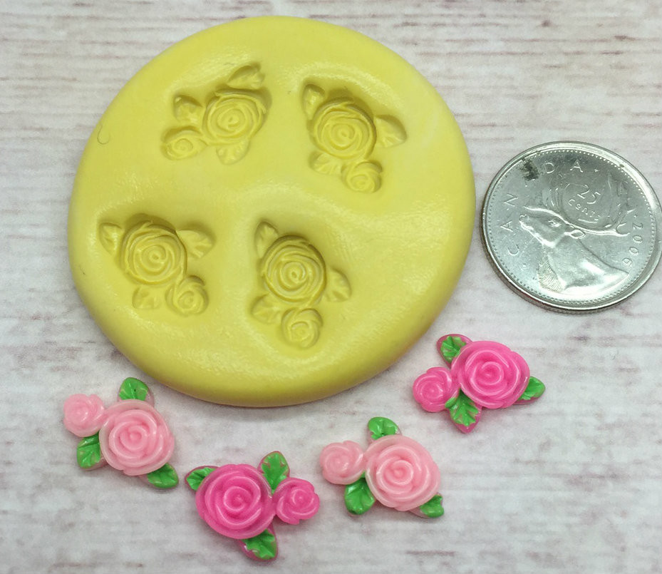 XS Mini Rose Buds Silicone Mold - Christines Molds