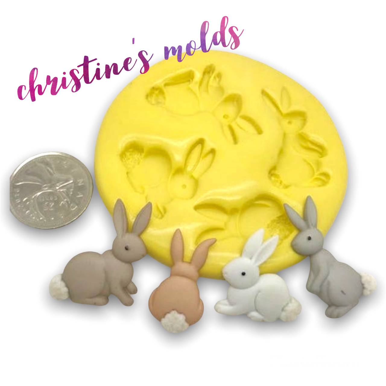 Rabbit Easter Mold Set Silicone - Christines Molds
