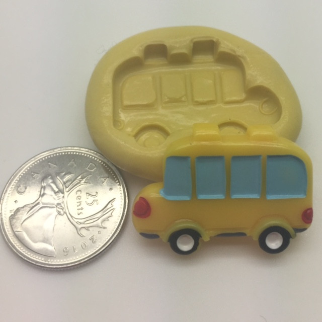 School bus Silicone Mold - Christines Molds
