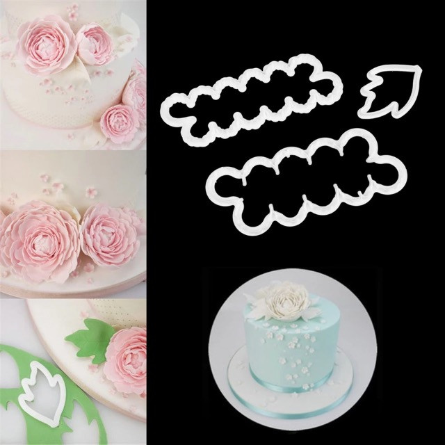 Easy Peony Fondant Cutter Set BN10A - Christines Molds