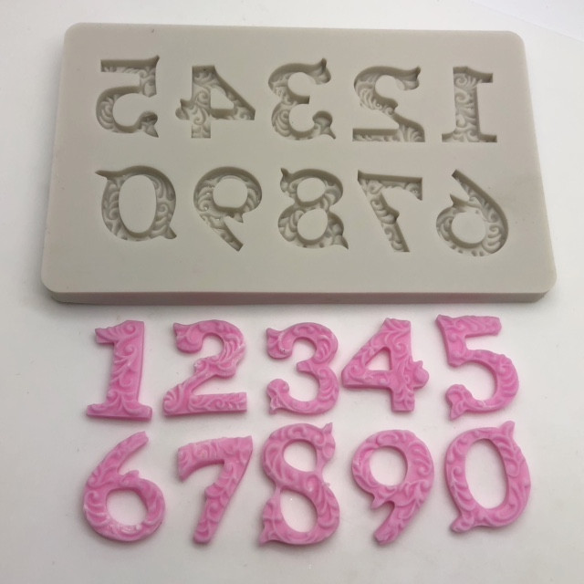 Numbers Fancy Small - Christines Molds