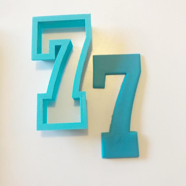 Number Seven 7 Large 4" Cookie/ Fondant cutter - Christines Molds