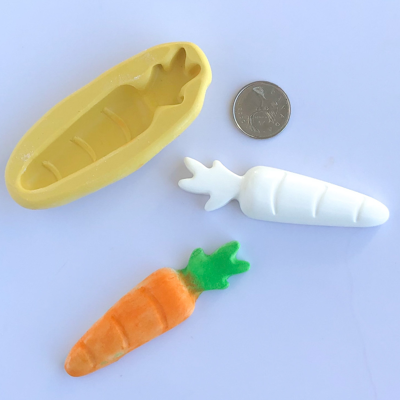 Large carrot Silicone Mold with dots - Christines Molds
