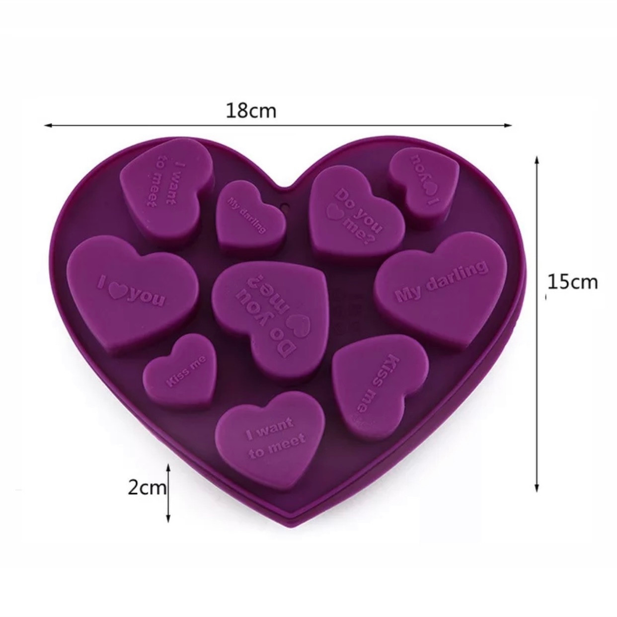 Conversation heart mini mold (mini Oreo size) - Christines Molds