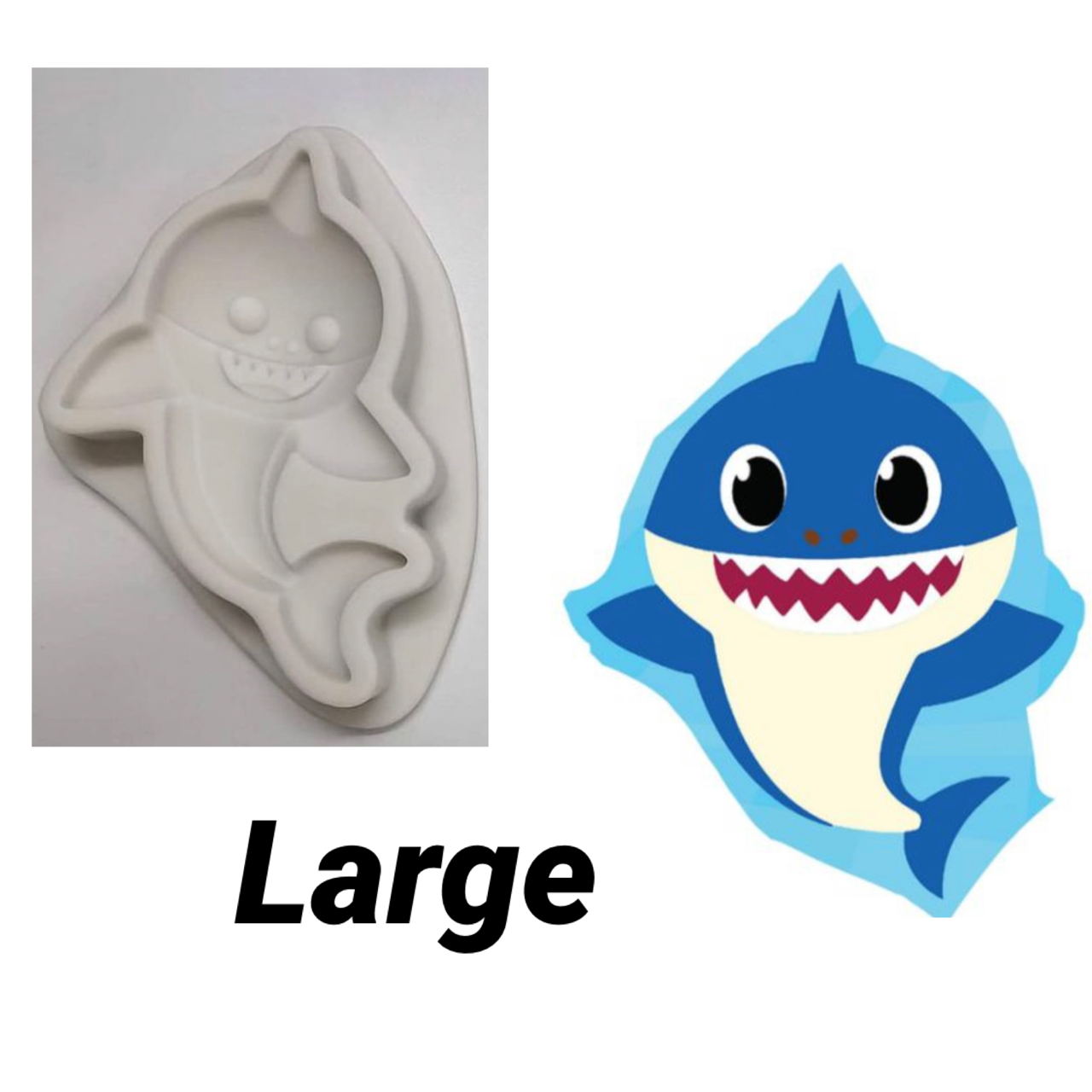 Baby shark mold Large 3" PM588 - Christines Molds