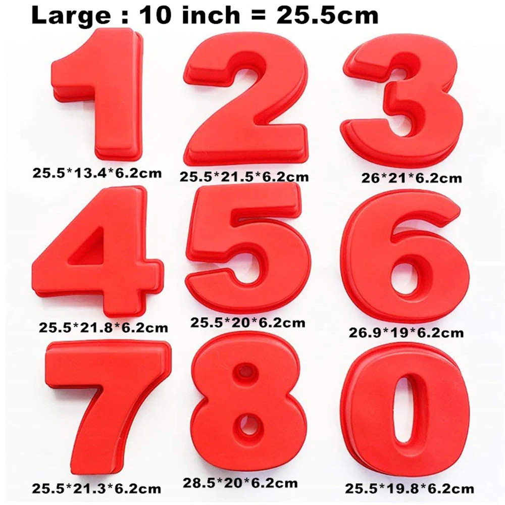 Number Large Silicone Baking Breakable Mold - Christines Molds