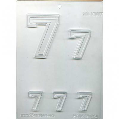 COLLEGIATE NUMBER "7" CHOCOLATE MOLD - Christines Molds