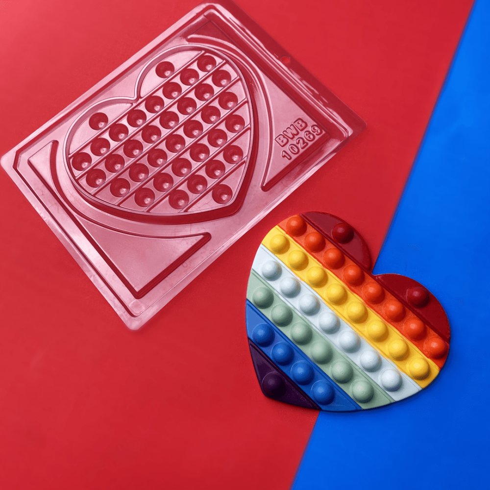 Heart Pop It - 1 Part Mold - Christines Molds