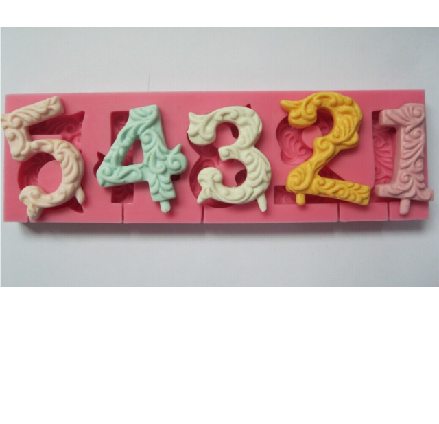 Fancy Number Mold PM421 - Christines Molds