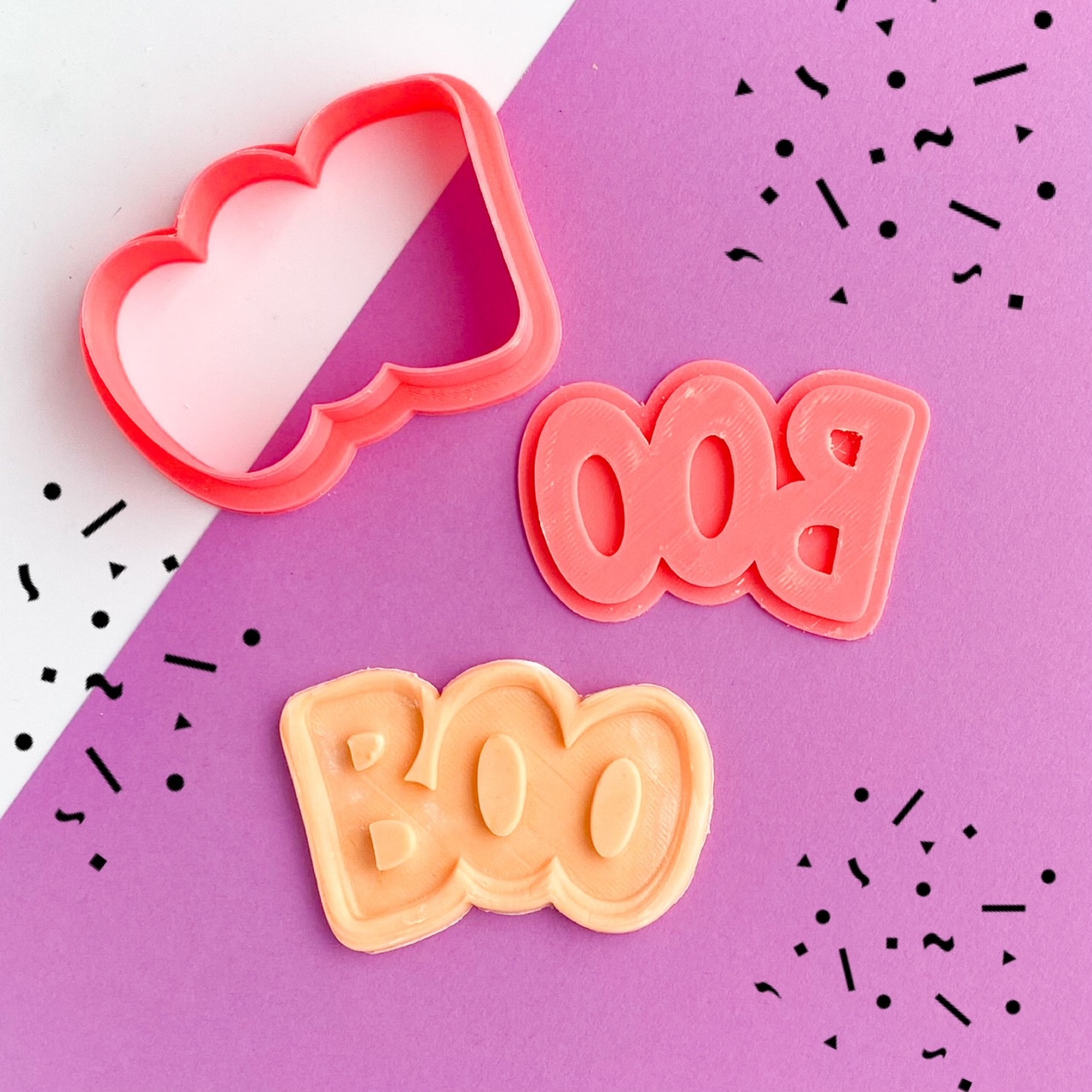 Boo Word Fondant /Cookie Embosser - Christines Molds