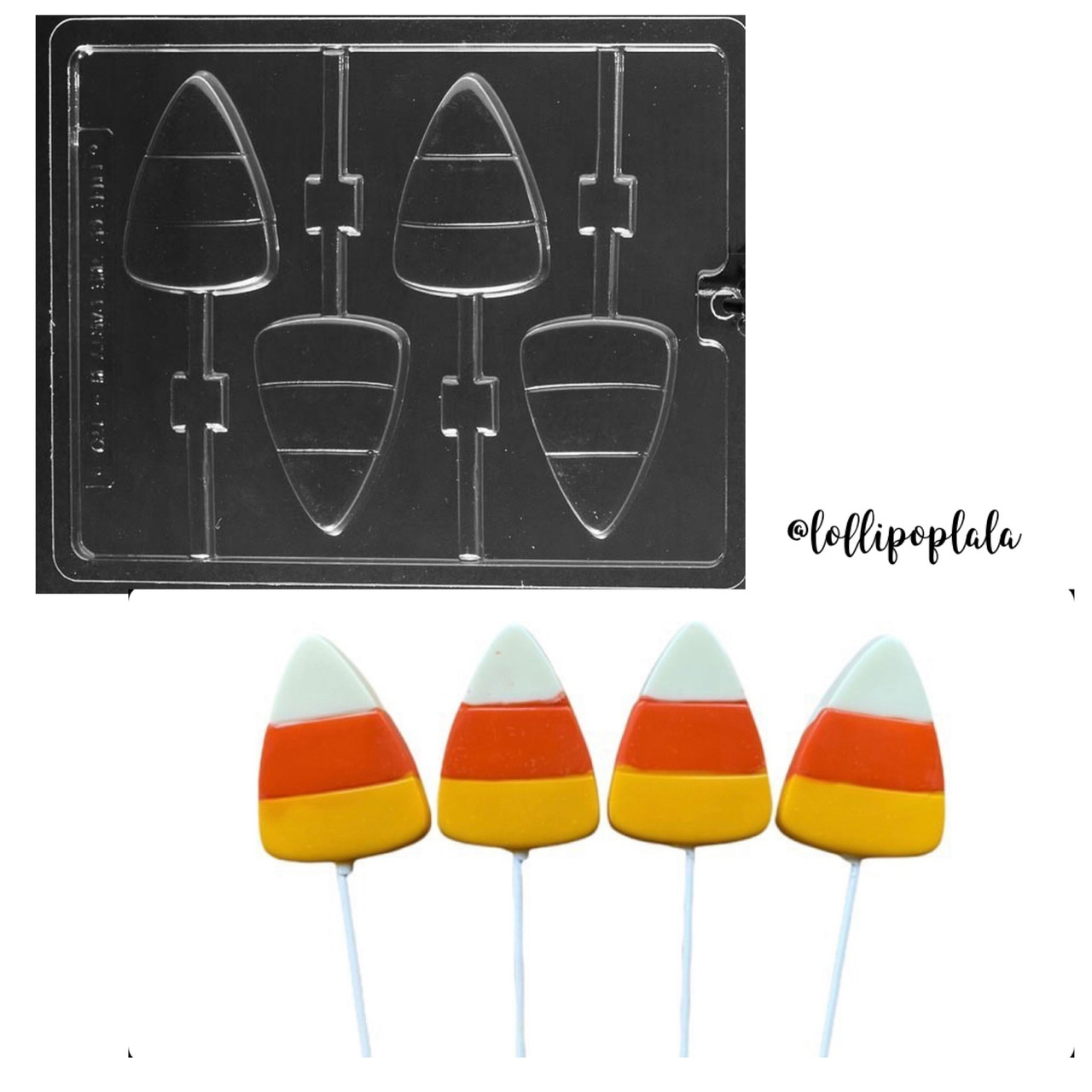 Large Candy Corn Lolly #485 - Christines Molds