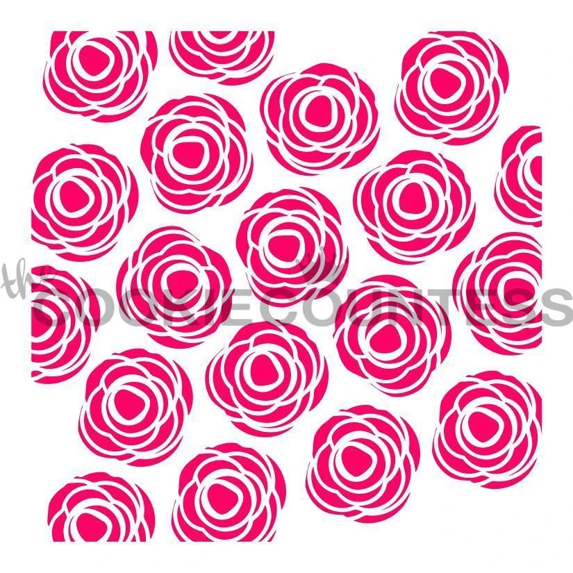 Scribble Roses Stencil - Christines Molds