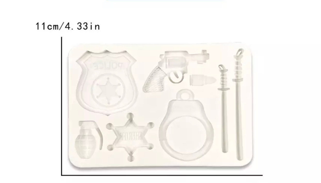 police Silicone Mold PM747 - Christines Molds