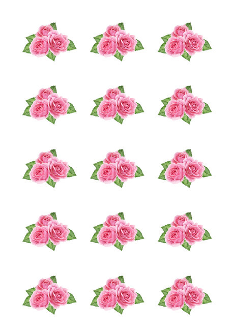 Rose Flower edible image Em302 - Christines Molds