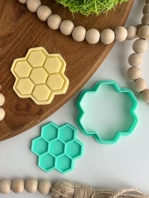 Honey comb Stamp and Cutter Set - Christines Molds