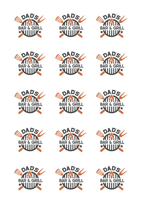 Dad Grill edible image Em456 - Christines Molds