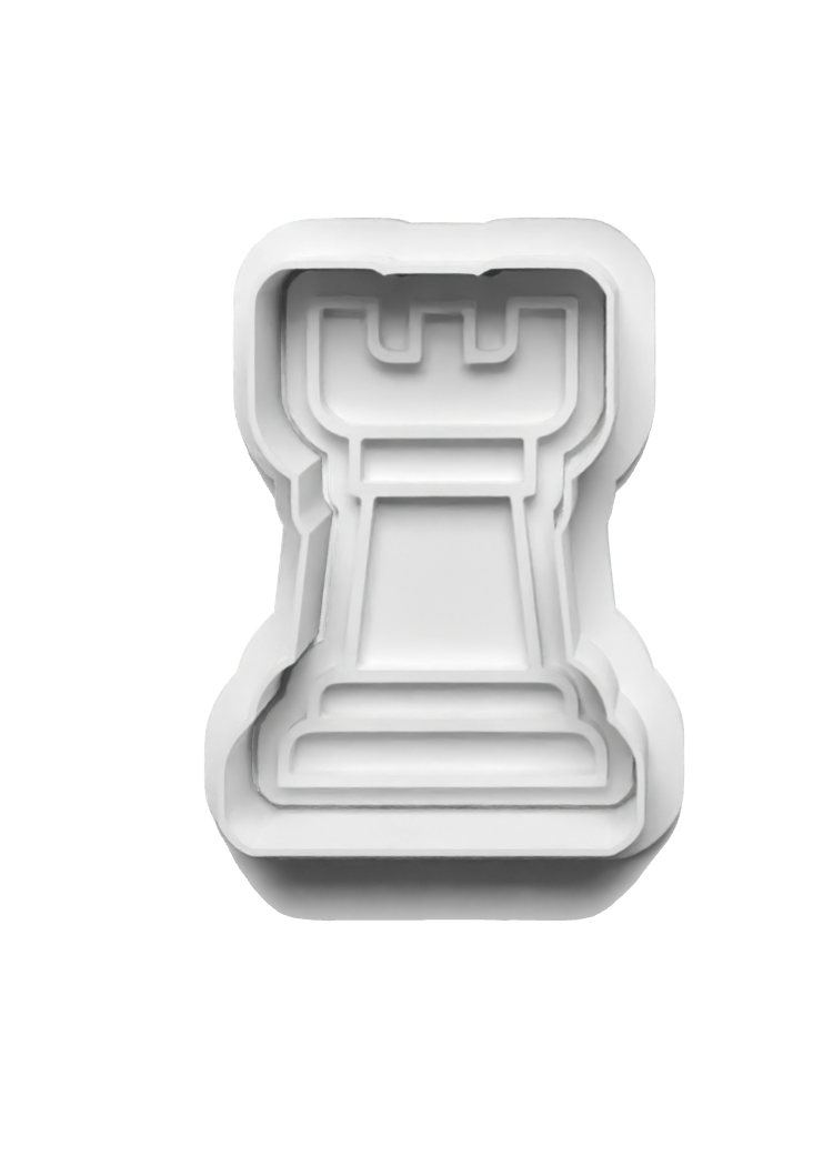 Chess rook stamp and cookie cutter - Christines Molds