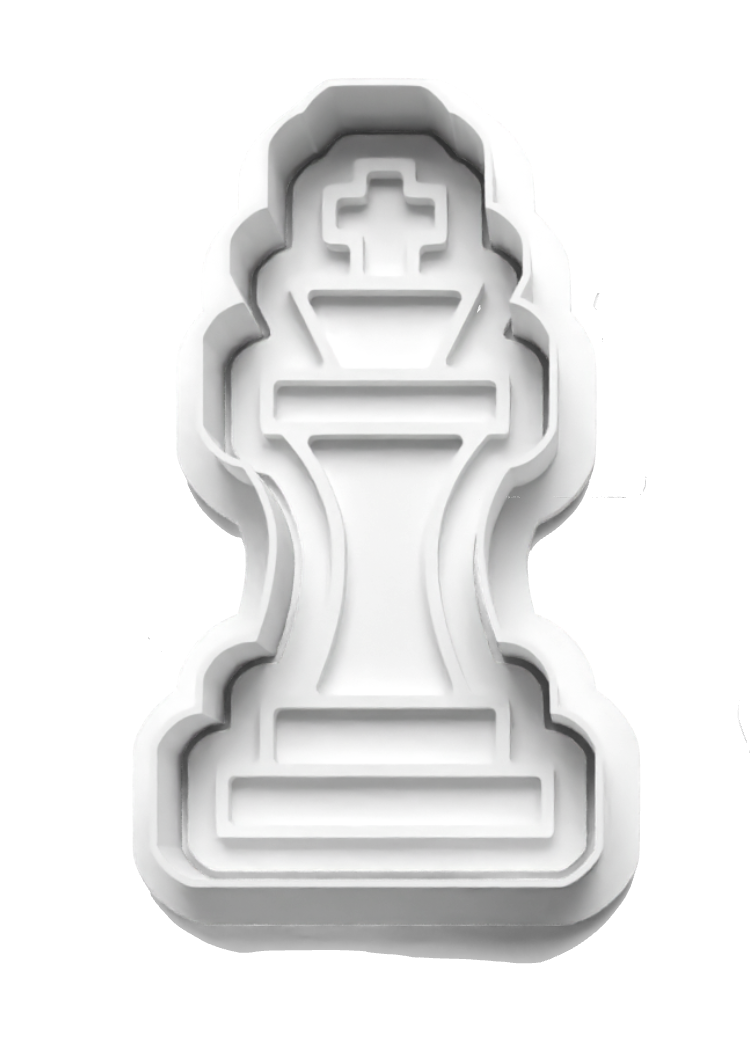 Chess King stamp and cookie cutter - Christines Molds
