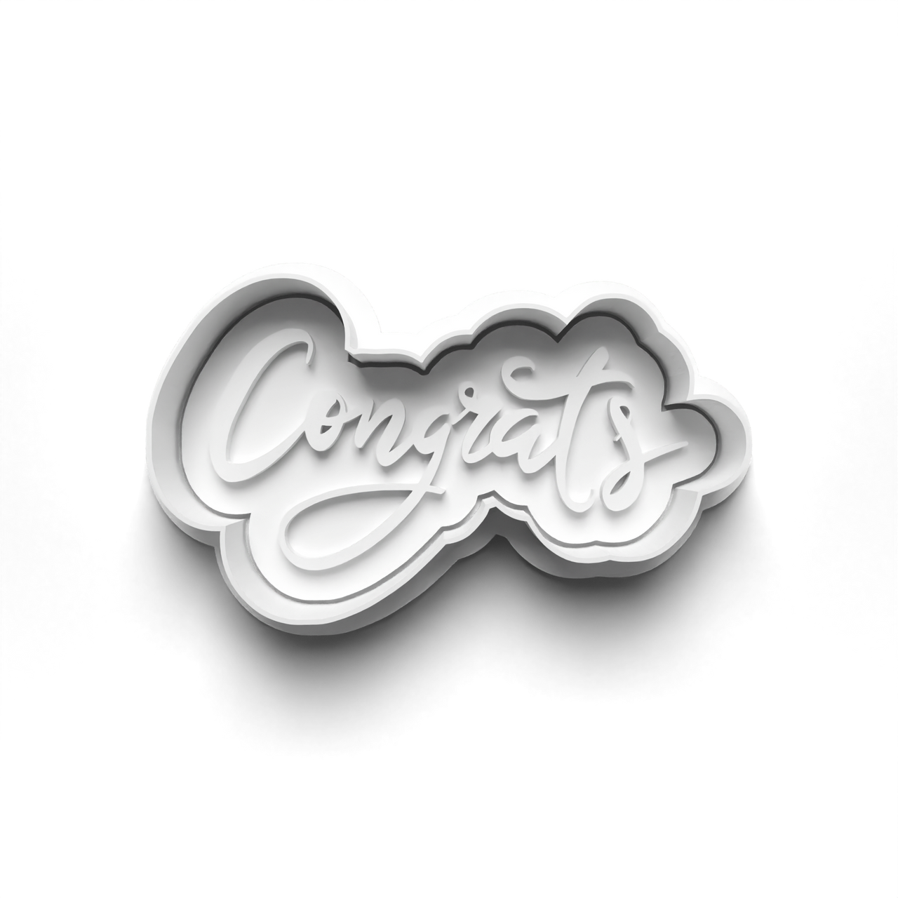 Congrats stamp and cookie cutter - Christines Molds