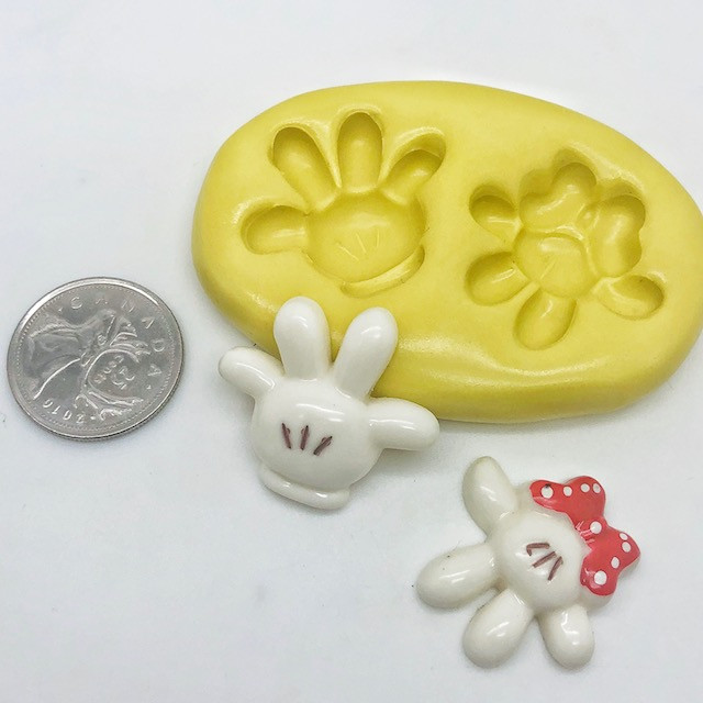 Mickey and Minnie Hands Silicone Mold Set - Christines Molds
