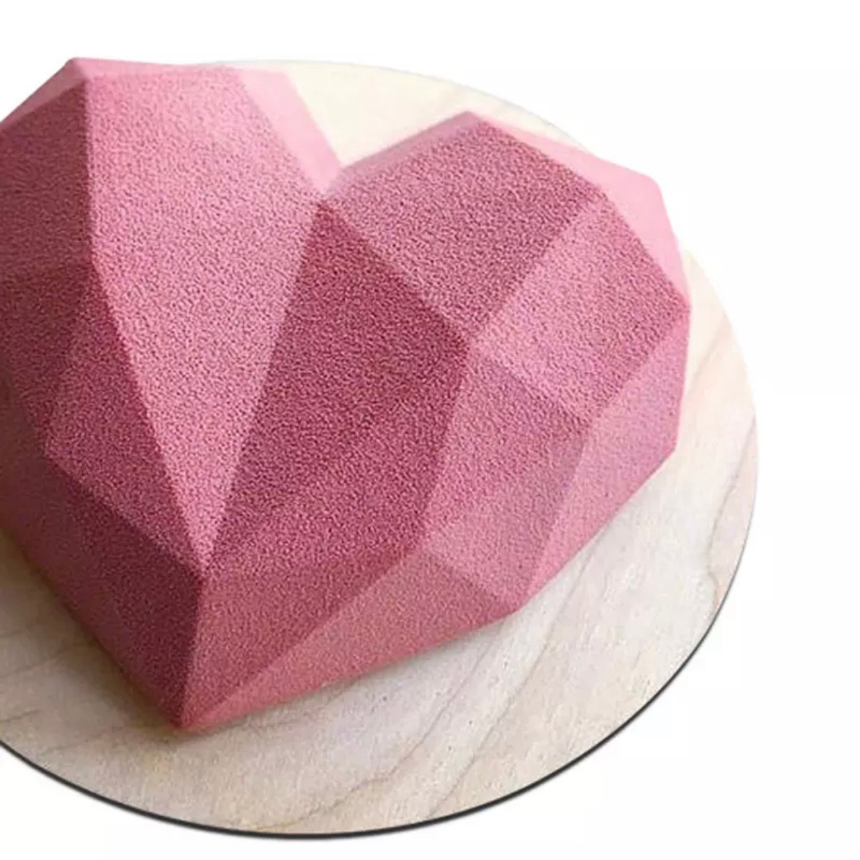Geometric Heart Popsicle Cake Slice Ice Cream Silicone Mold ...