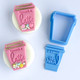Dad Fondant stamp and cutter set (SMALL Fits Oreos) - Christines Molds