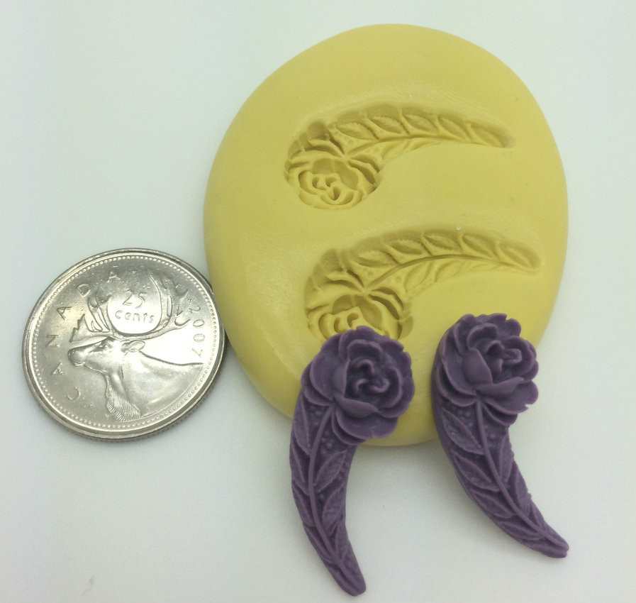 Rose with Stem Silicone Mold Set - Christines Molds